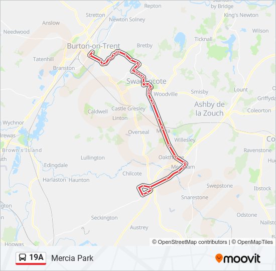 19a Route: Schedules, Stops & Maps - Mercia Park (Updated)