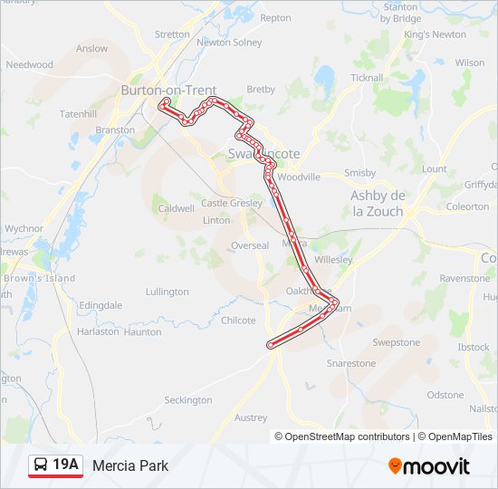 19a Route: Schedules, Stops & Maps - Mercia Park (Updated)
