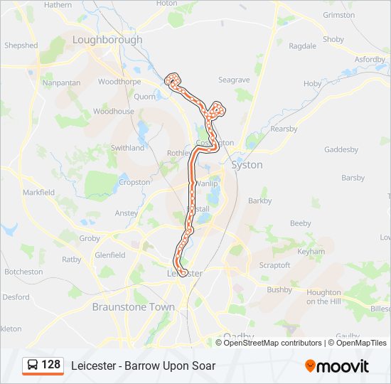 128 Route: Schedules, Stops & Maps - Leicester (Updated)