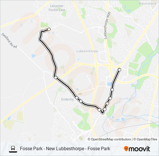 novus fosse Route: Schedules, Stops & Maps - New Lubbesthorpe (Updated)