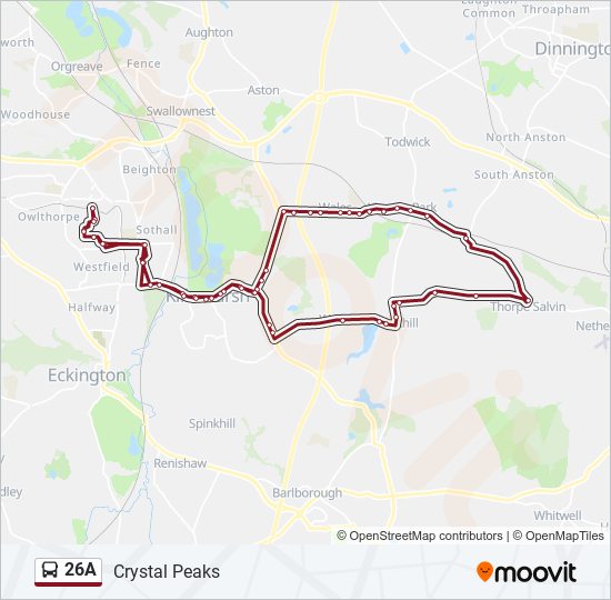 26a Route: Schedules, Stops & Maps - Crystal Peaks (Updated)