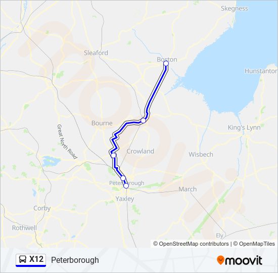 x12 Route: Schedules, Stops & Maps - Peterborough (Updated)