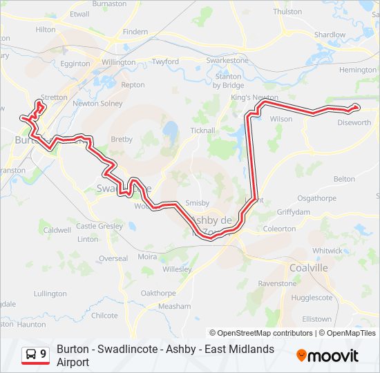 9 Route: Schedules, Stops & Maps - East Mids Airport (Updated)