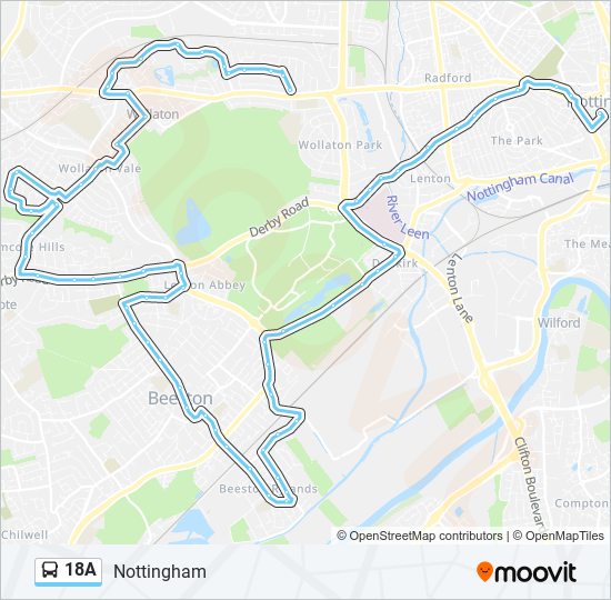 18a Route: Schedules, Stops & Maps - Nottingham (Updated)
