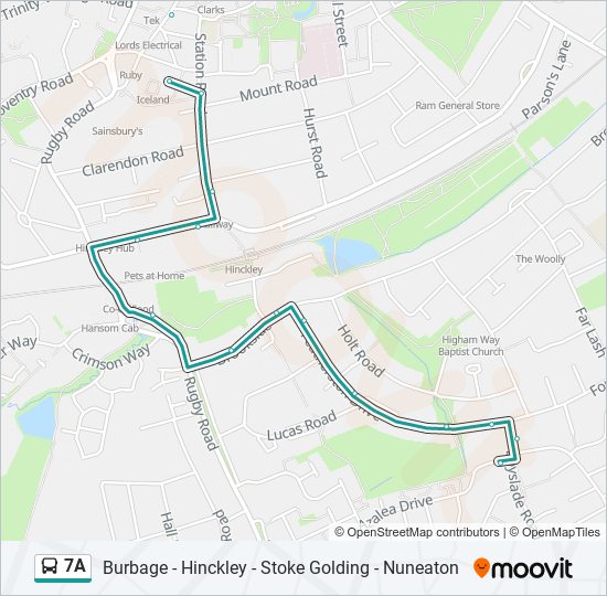 7a Route: Schedules, Stops & Maps - Burbage (Updated)