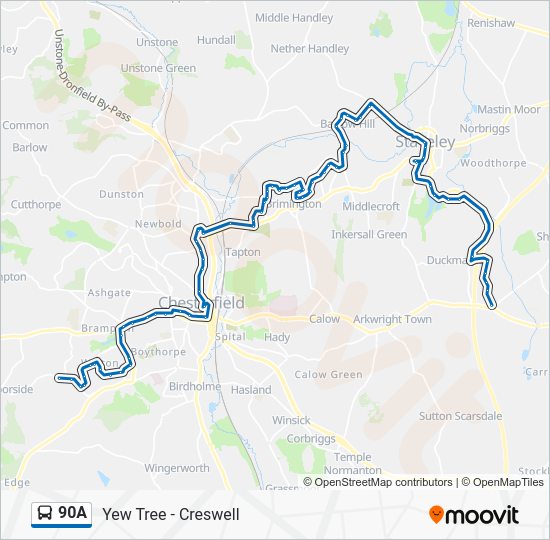 90A Route: Schedules, Stops & Maps - Walton (Updated)