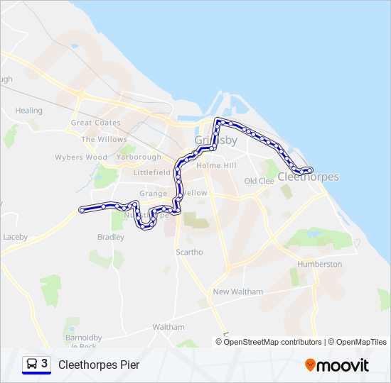 3 Route: Schedules, Stops & Maps - Cleethorpes Pier (Updated)