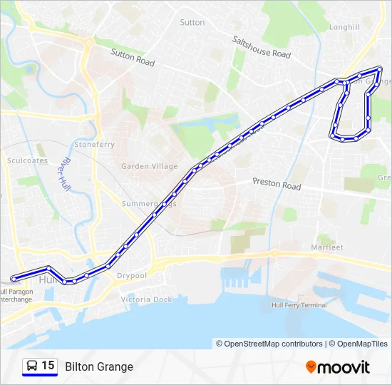 15 Route: Schedules, Stops & Maps - Bilton Grange (Updated)