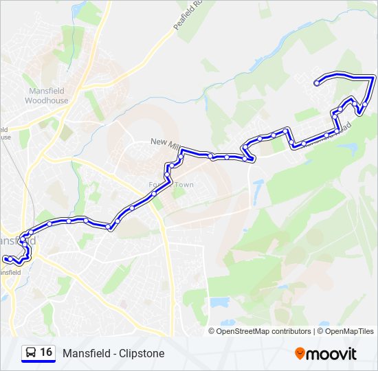 16 Route: Schedules, Stops & Maps - Mansfield (Updated)
