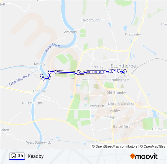 35 Route: Schedules, Stops & Maps - Keadby (Updated)