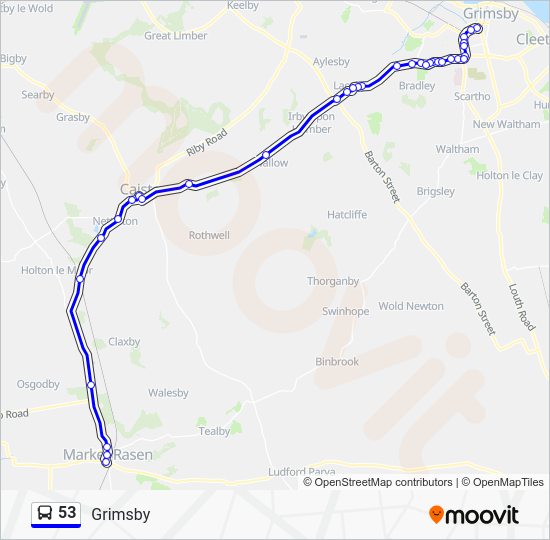 53 Route: Schedules, Stops & Maps - Grimsby (Updated)