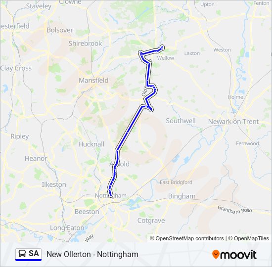 sa Route: Schedules, Stops & Maps - Ollerton (Updated)