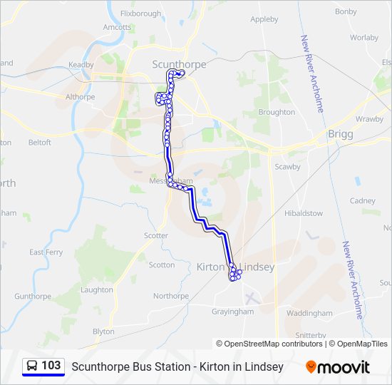 103 Route: Schedules, Stops & Maps - Kirton In Lindsey (Updated)