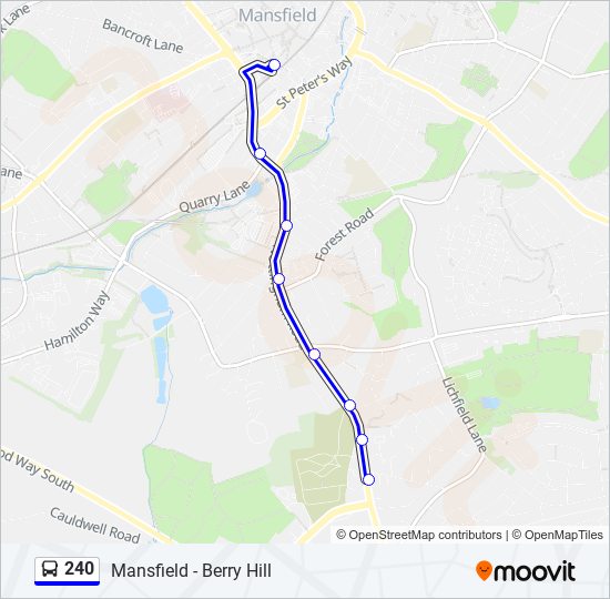 240 Route: Schedules, Stops & Maps - Mansfield (Updated)