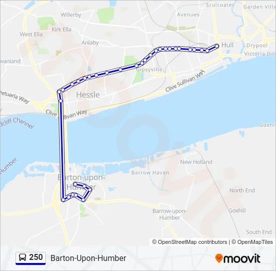 250 Route: Schedules, Stops & Maps - Barton-Upon-Humber (Updated)