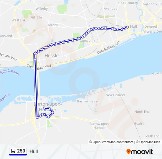 250 Route: Schedules, Stops & Maps - Hull (Updated)