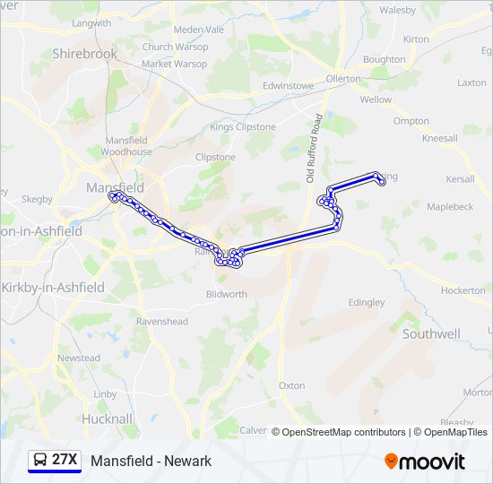 27x Route: Schedules, Stops & Maps - Eakring (Updated)