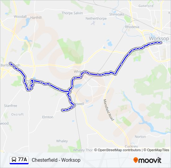 77a Route: Schedules, Stops & Maps - Barlborough (Updated)