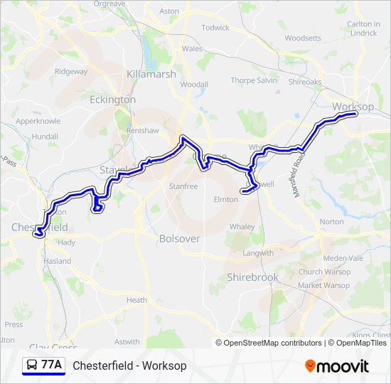 77a Route: Schedules, Stops & Maps - Worksop (Updated)