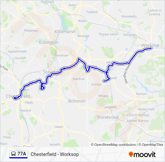 77a Route: Schedules, Stops & Maps - Chesterfield (Updated)