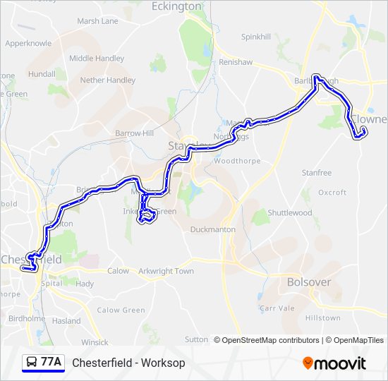 77A Route: Schedules, Stops & Maps - Clowne (Updated)