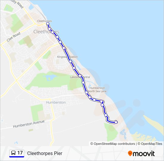 17 Route: Schedules, Stops & Maps - Cleethorpes Pier (Updated)
