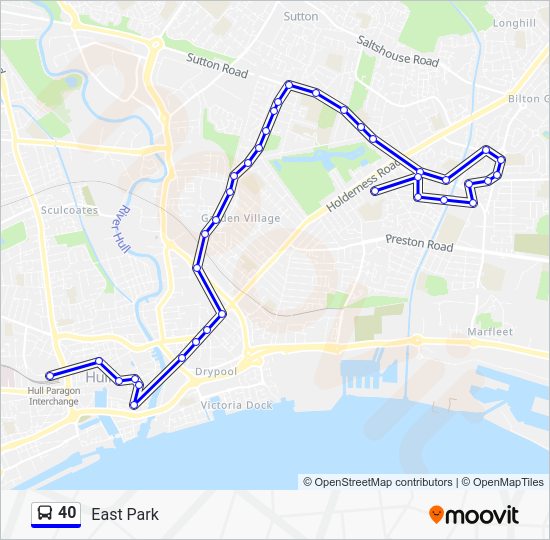 40 Route: Schedules, Stops & Maps - East Park (Updated)
