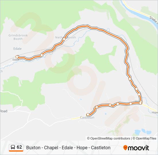 62 Route: Schedules, Stops & Maps - Edale (Updated)