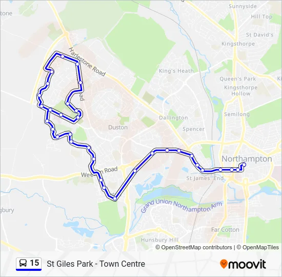 15 Route: Schedules, Stops & Maps - Northampton (Updated)