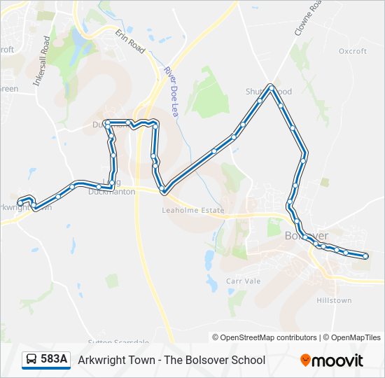 583a Route: Schedules, Stops & Maps - Arkwright Town (Updated)