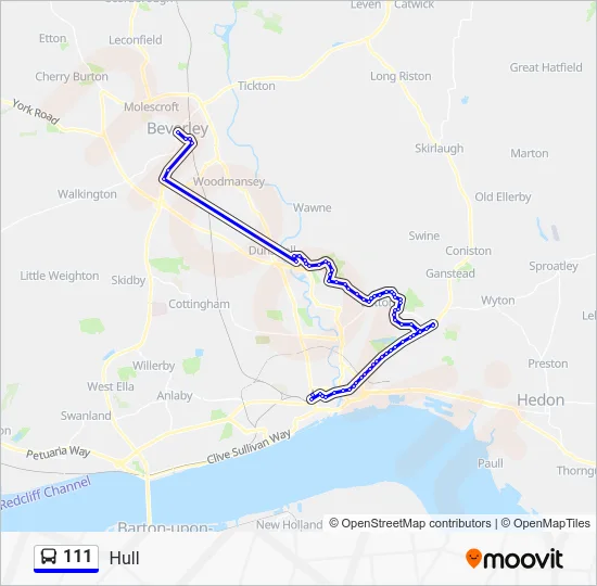 111 Route: Schedules, Stops & Maps - Hull (Updated)