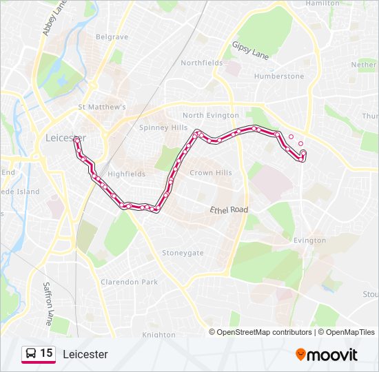 15 Route: Schedules, Stops & Maps - Leicester (Updated)
