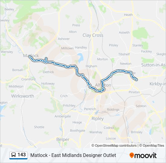 143 Route: Schedules, Stops & Maps - South Normanton (Updated)