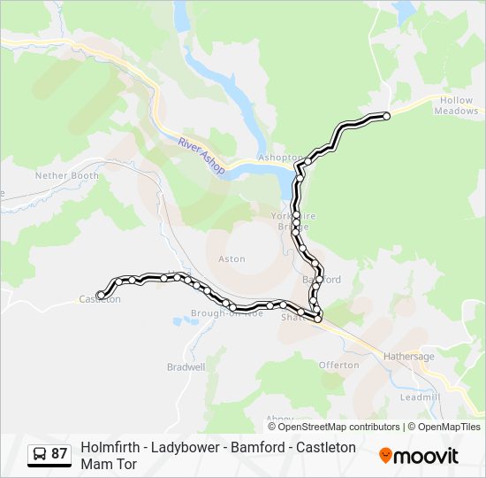 87 Route: Schedules, Stops & Maps - Castleton (Updated)
