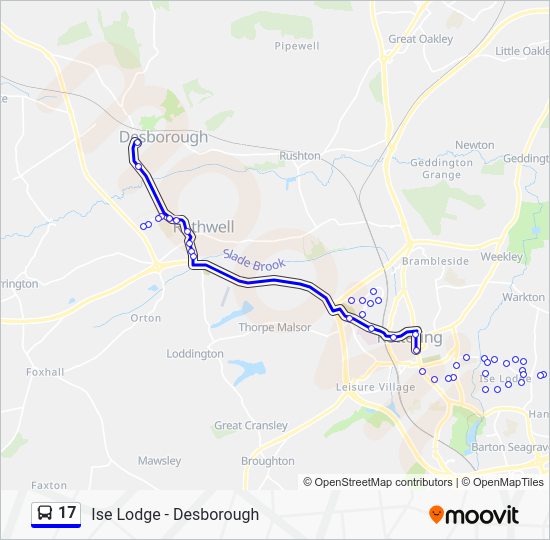 17 Route: Schedules, Stops & Maps - Desborough (Updated)