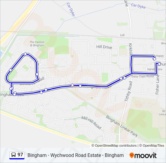 97 Route: Schedules, Stops & Maps - Bingham (Updated)