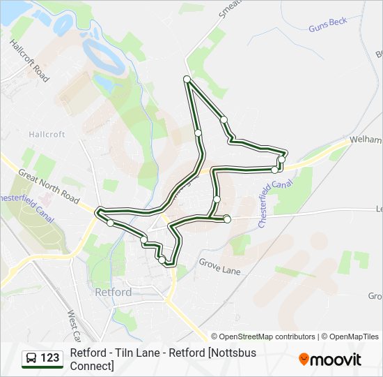 123 Route: Schedules, Stops & Maps - Retford (Updated)