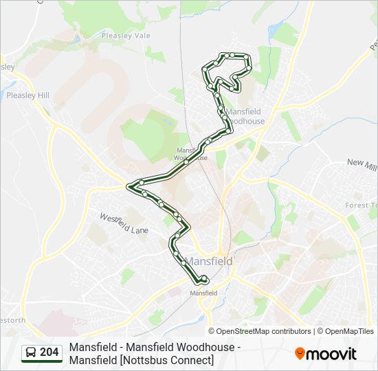 204 Route: Schedules, Stops & Maps - Mansfield (Updated)
