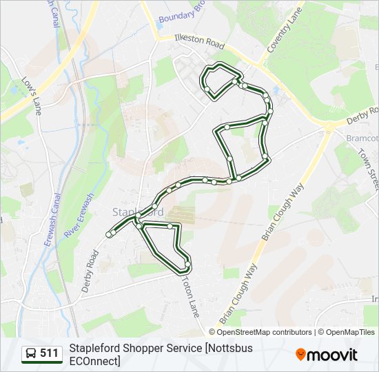 511 Route: Schedules, Stops & Maps - Stapleford (Updated)