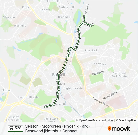 528 Route: Schedules, Stops & Maps - Cinderhill (Updated)