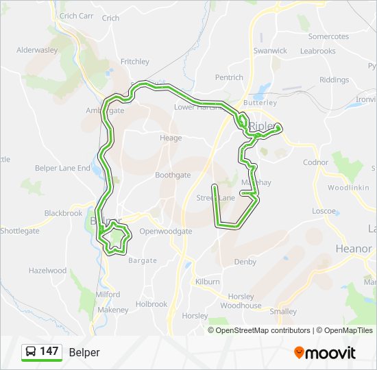 147 Route: Schedules, Stops & Maps - Street Lane (Updated)