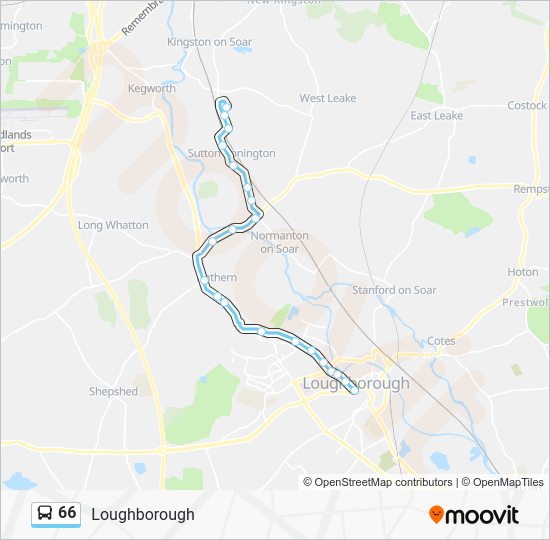 66 Route: Schedules, Stops & Maps - Loughborough (Updated)