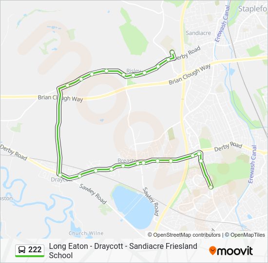 222 Route: Schedules, Stops & Maps - Sandiacre (Updated)