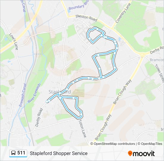 511 Route: Schedules, Stops & Maps - Stapleford (Updated)