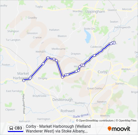 cb3 Route: Schedules, Stops & Maps - Gretton (Updated)