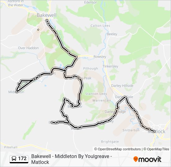 172 Route: Schedules, Stops & Maps - Matlock (Updated)