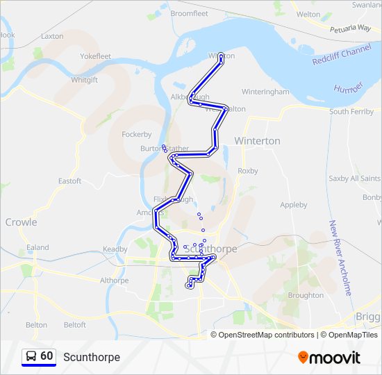 60 Route: Schedules, Stops & Maps - Scunthorpe (Updated)