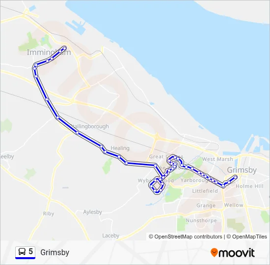 5 Route: Schedules, Stops & Maps - Grimsby (Updated)