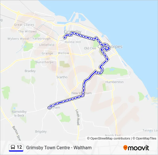 12 Route: Schedules, Stops & Maps - Grimsby (Updated)