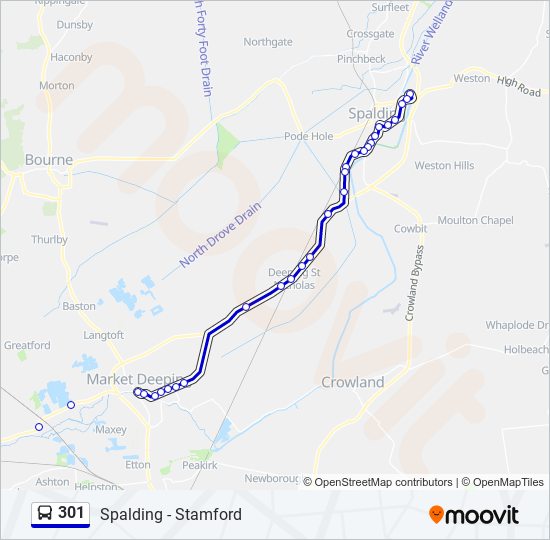 301 Route: Schedules, Stops & Maps - Spalding (Updated)